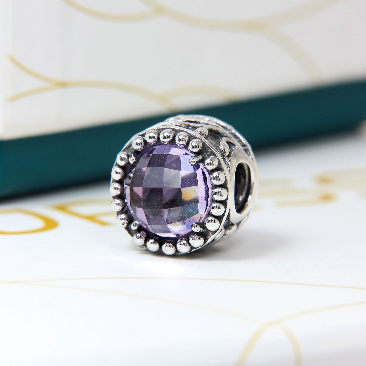 Amethyst Circle Gem Bead – Beads Candy Shop